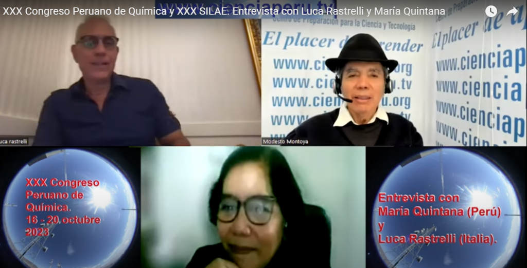 XXX Congreso Peruano de Química y XXX SILAE. Entrevista con Luca Rastrelli y María Quintana ...